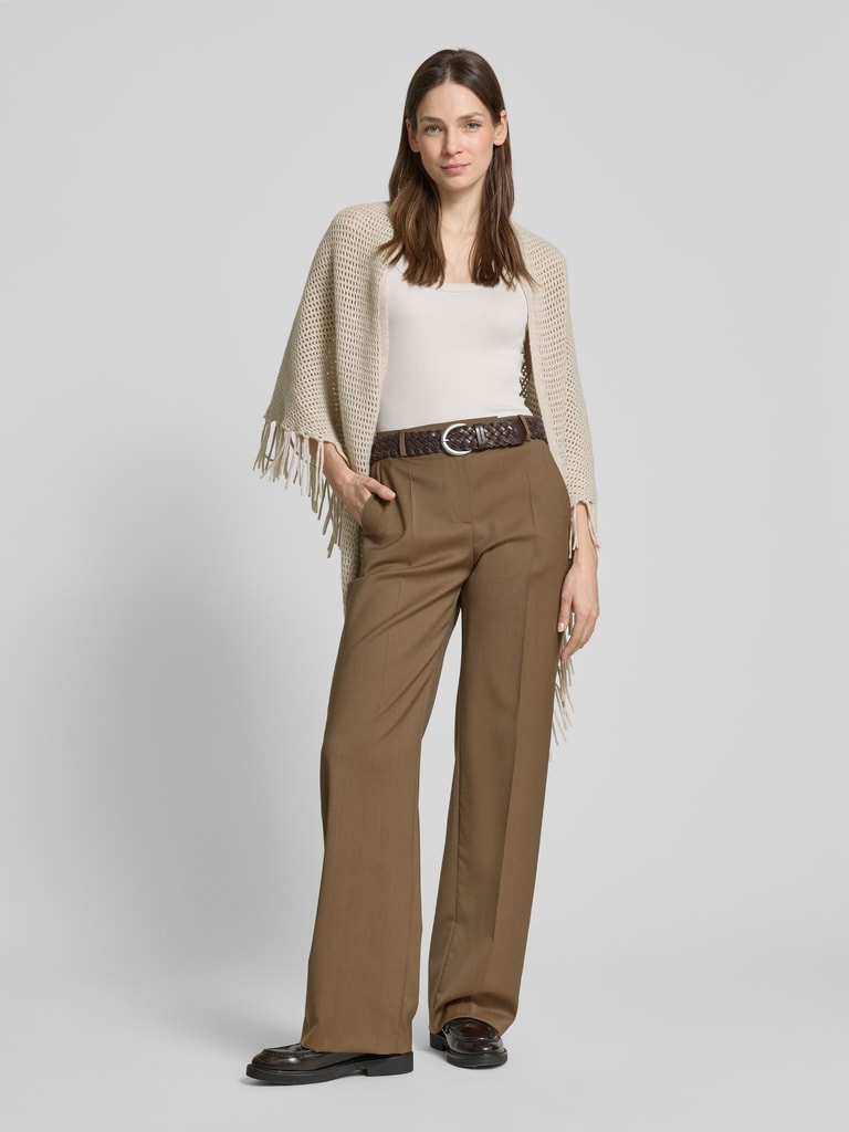 Herzensangelegenheit Stola aus Wolle-Kaschmir-Mix mit Fransen (sand) online kaufen