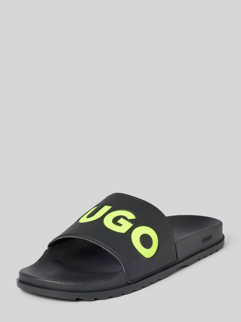 HUGO Slides mit Label-Print Modell 'Match' (black) online kaufen