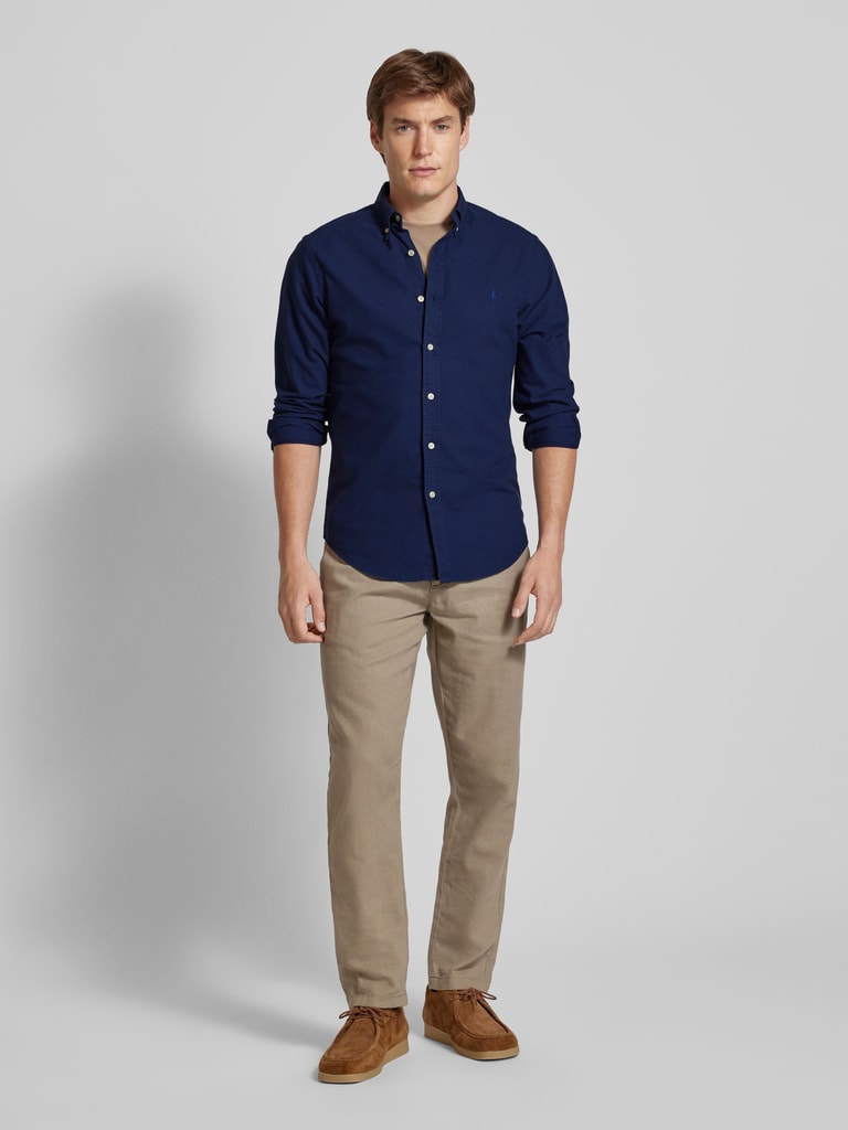 Polo Ralph Lauren Slim Fit Freizeithemd mit Button-Down-Kragen (marine ...