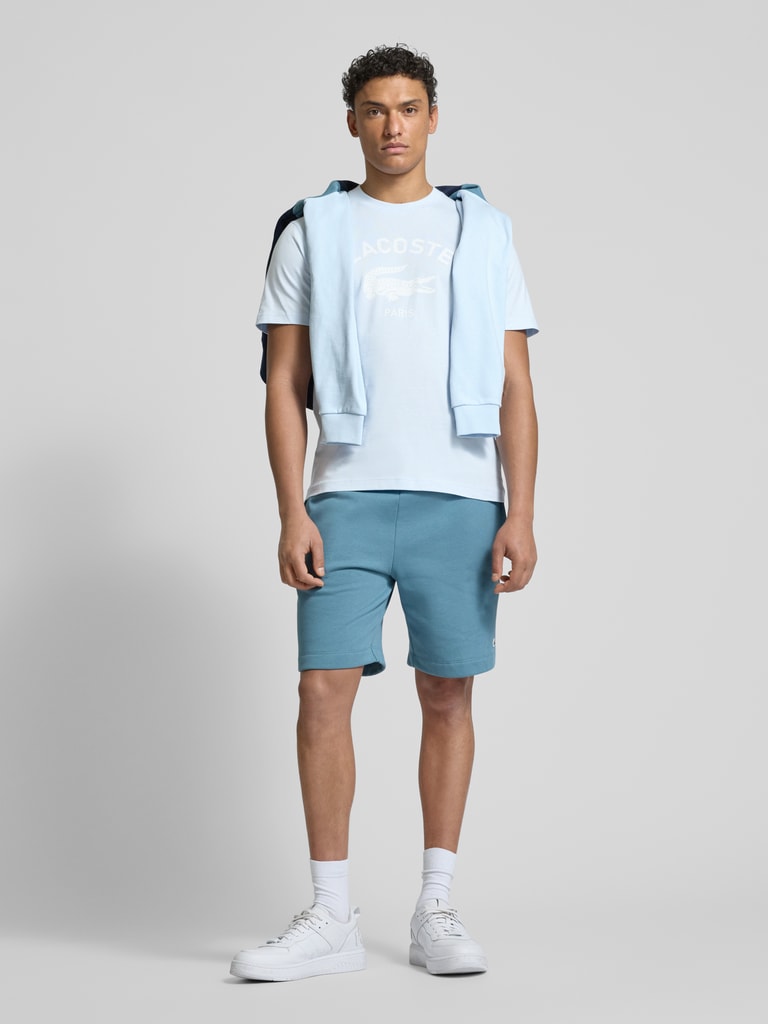 Lacoste T-Shirt mit Label-Print Modell 'HERITAGE' (hellblau) online kaufen