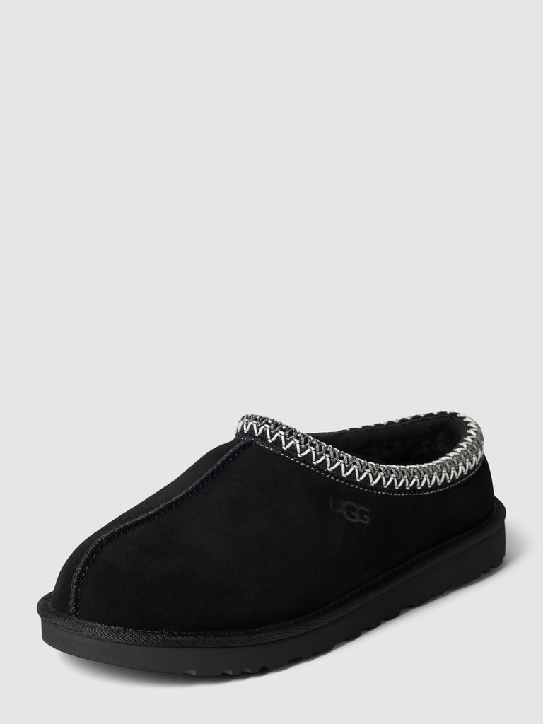 UGG Leren huisschoenen met siernaden, model 'TASMAN' in zwart online ...