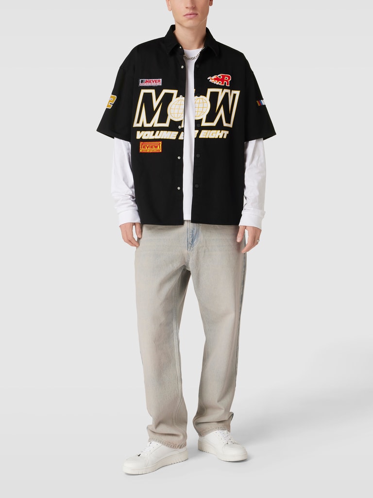 Review X MATW MATW X REVIEW - Freizeithemd mit Label-Patches (black ...