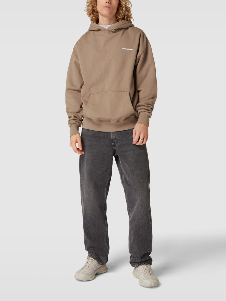 Pegador Hoodie mit Label-Stitching (taupe) online kaufen