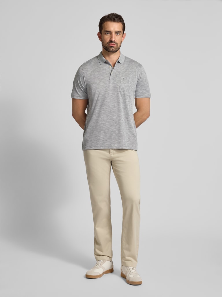 Kup online RAGMAN Koszulka polo z wyhaftowanym logo (beżowy)