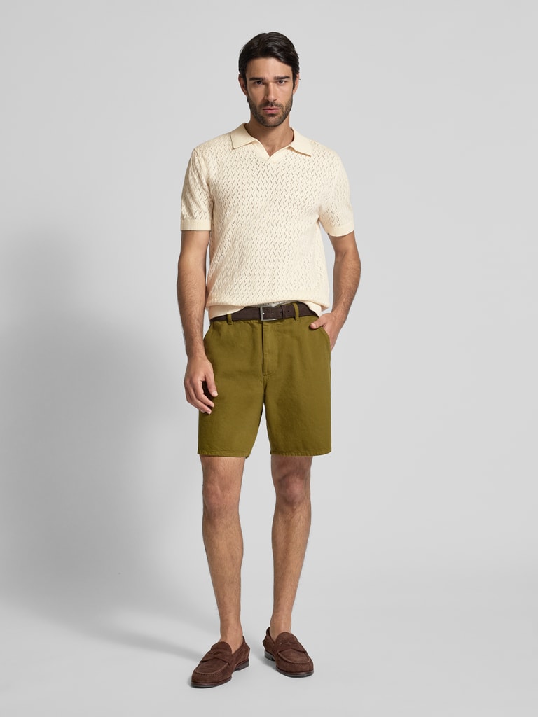 SELECTED HOMME Regular fit poloshirt in gehaakte look, model 'LINO' in ...