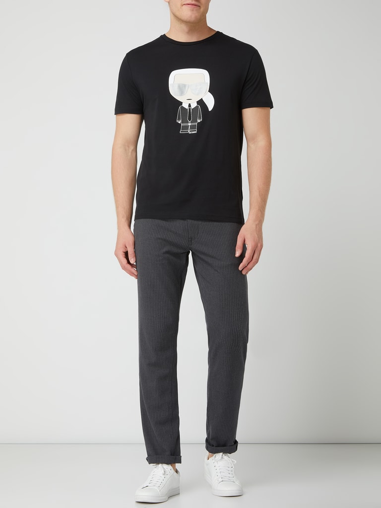 Kup online Karl Lagerfeld T-shirt z nadrukiem z logo (czarny)