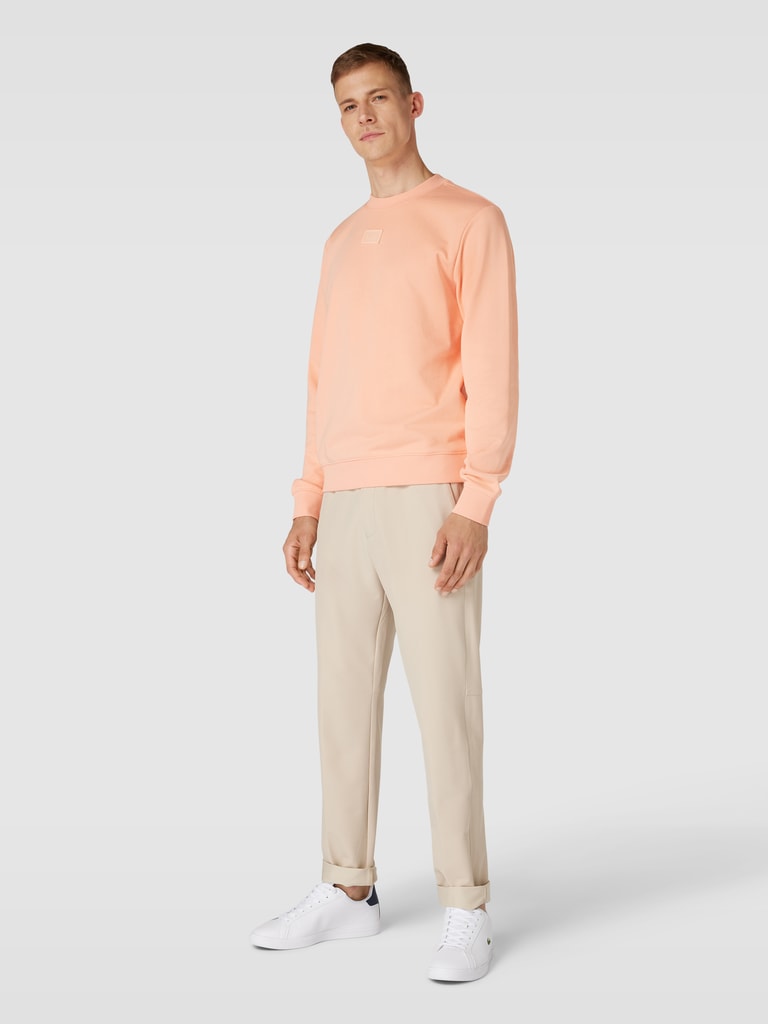 HUGO Sweatshirt mit Label-Patch Modell 'Diragol' (apricot) online kaufen