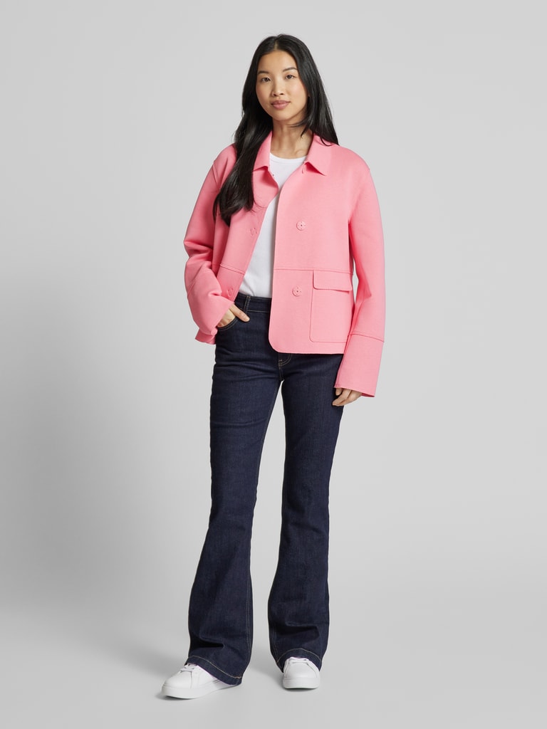 WHITE LABEL Regular fit blazer met klepzakken in felroze online kopen | P&C