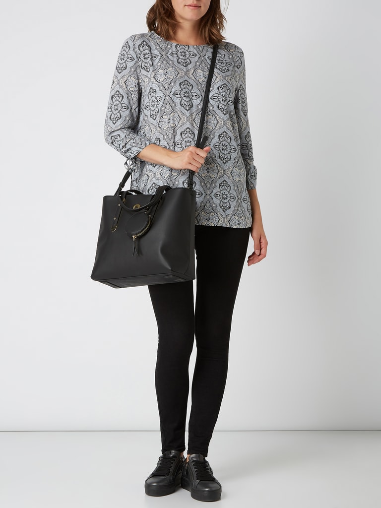 Montego Blouseshirt van viscose met all-over motief in grafiet online ...