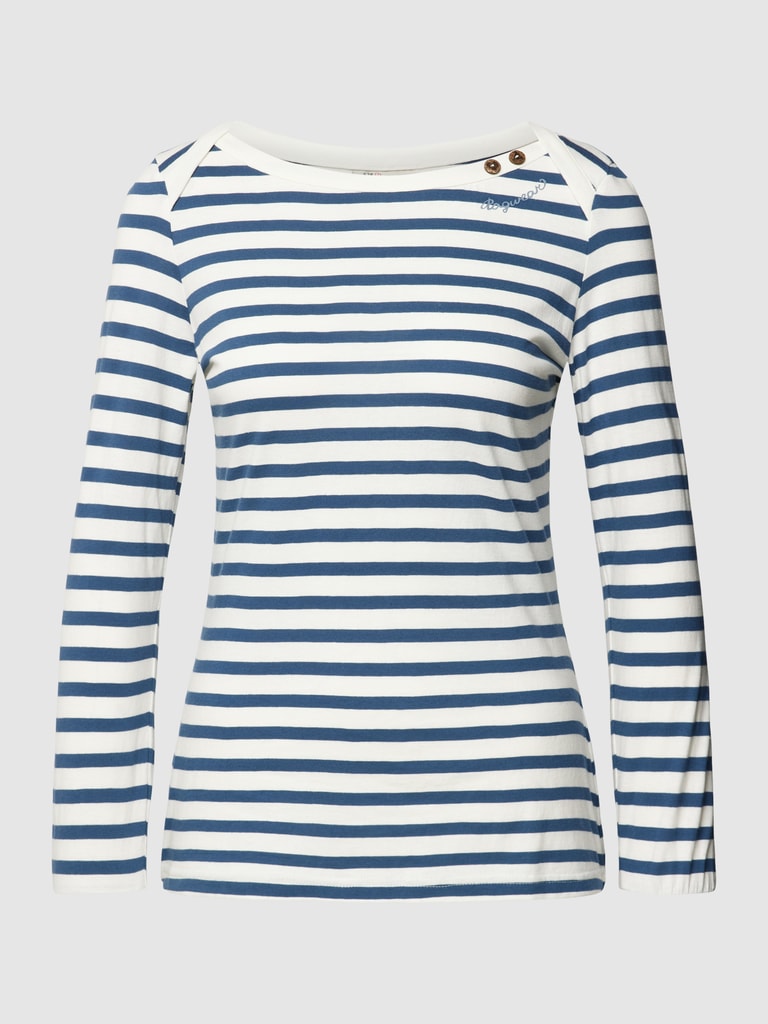 Ragwear Longsleeve mit Streifenmuster Modell 'Agattka Marina' (offwhite) online kaufen