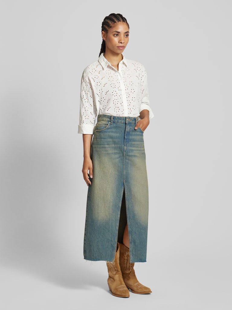 QS Bluse mit Lochstickerei (weiss) online kaufen