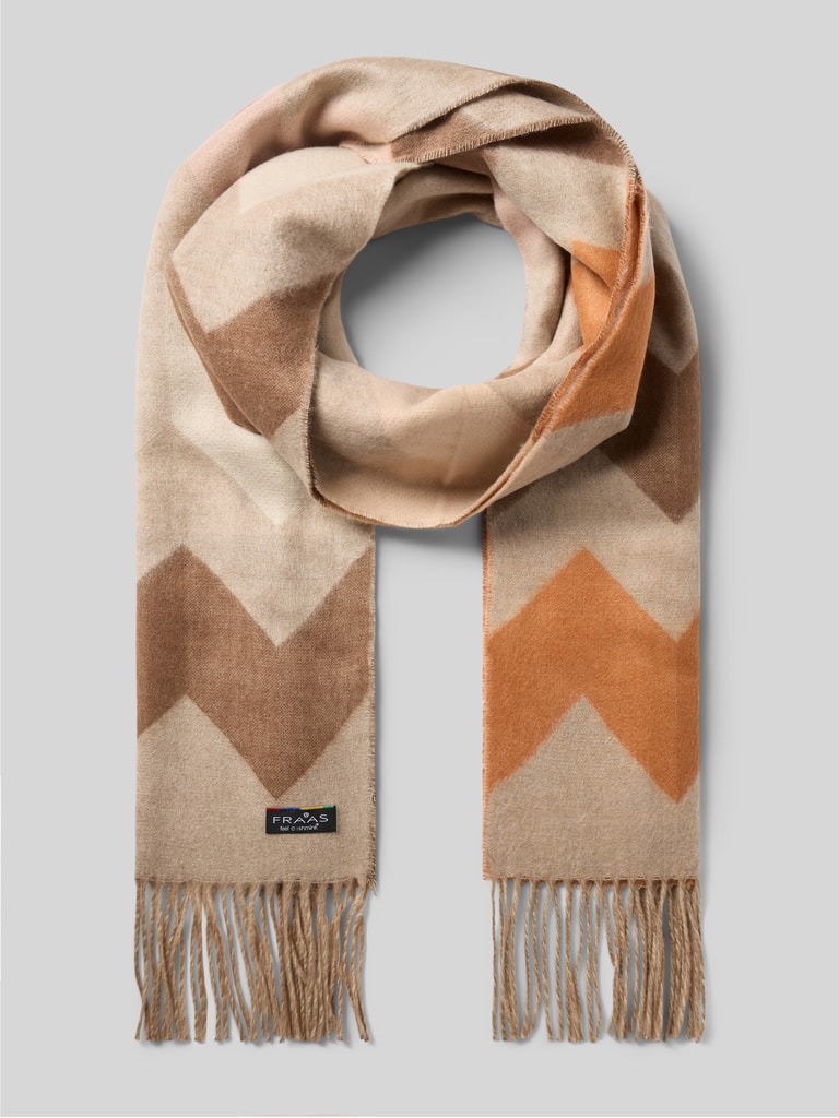 Fraas Schal mit Logo-Patch Modell 'Cashmink' (beige) online kaufen