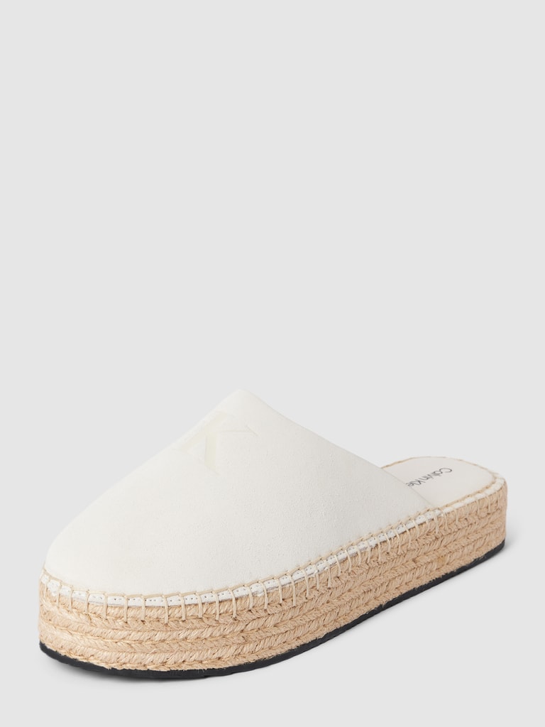 Kup online Calvin Klein Jeans Klapki typu mules skórzane z podeszwą na ...