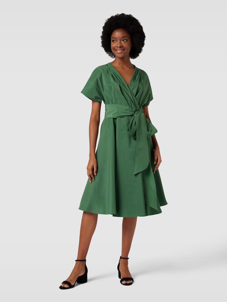Weekend Max Mara Midi-jurk met strikceintuur, model 'GIAMBO' in groen ...