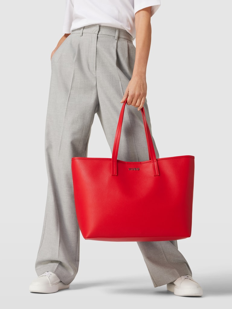 Kup online HUGO Torba shopper z detalami z logo (jasnoczerwony)