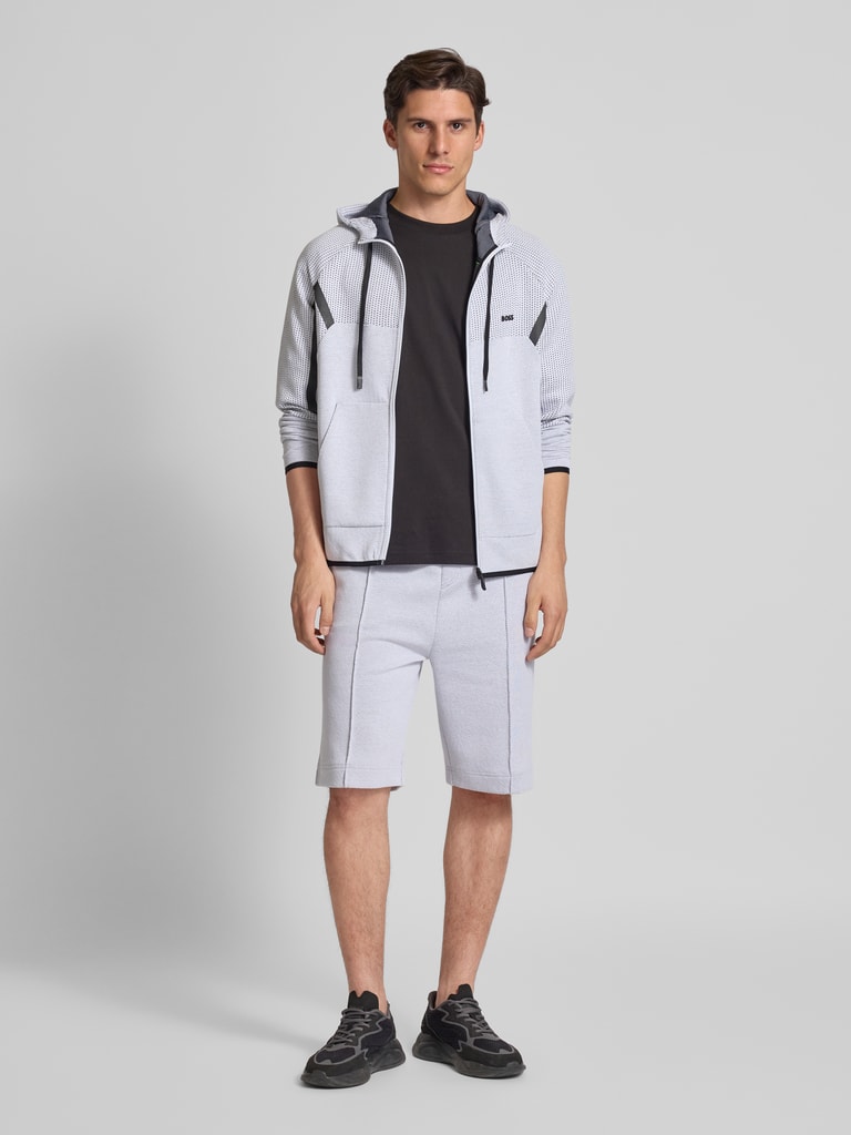 BOSS Green Regular fit korte sportbroek met katoen in wit online kopen ...
