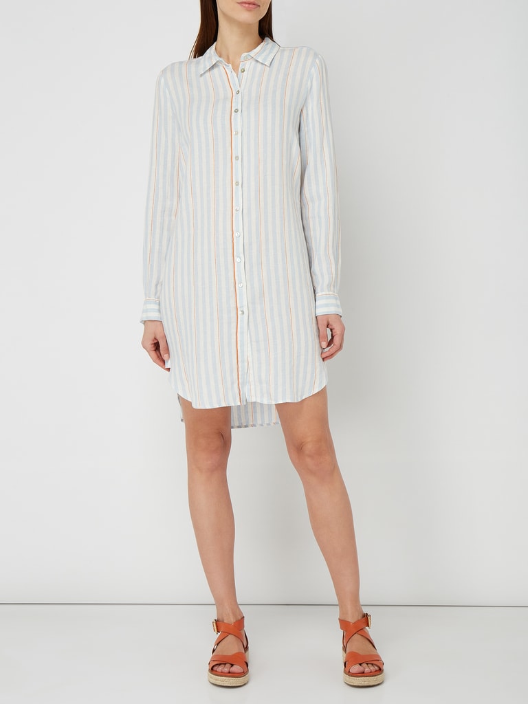 Malvin Overhemdjurk van linnen in lichtblauw online kopen | P&C