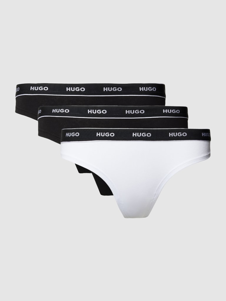 HUGO String mit Logo-Bund im 3er-Pack (black) online kaufen
