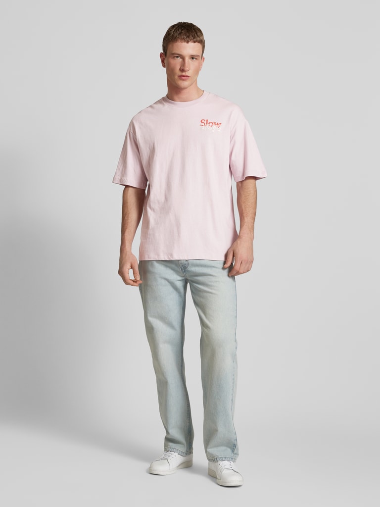 Blend Oversized T-Shirt mit Label-Stitching Modell 'JAIDEN' (flieder ...