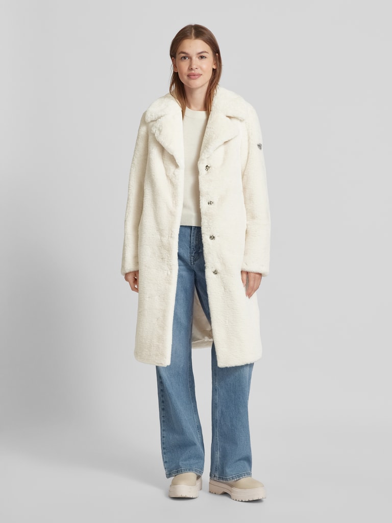 Kup online Frieda & Freddies Płaszcz z obszyciem sztucznym futrem model ...