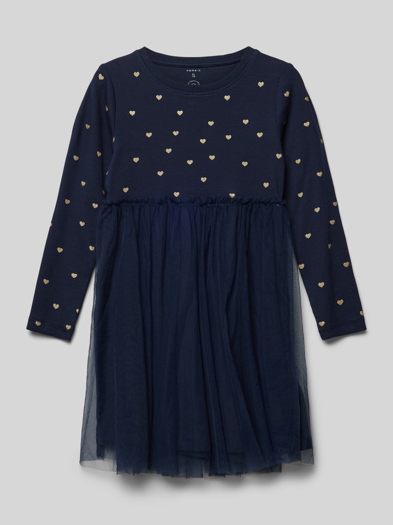 Name It Jurk met tule, model 'MINI DOTS' in blauw online kopen | P&C