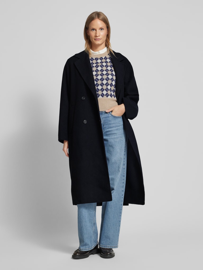 Jake*s Collection Mantel mit Leistentaschen (dunkelblau) online kaufen