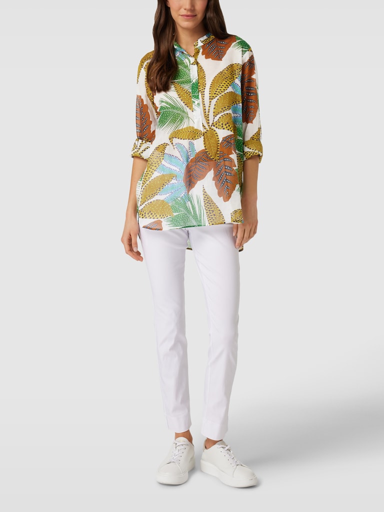 0039 Italy Bluse mit Allover-Muster Modell 'Janice New' (offwhite ...