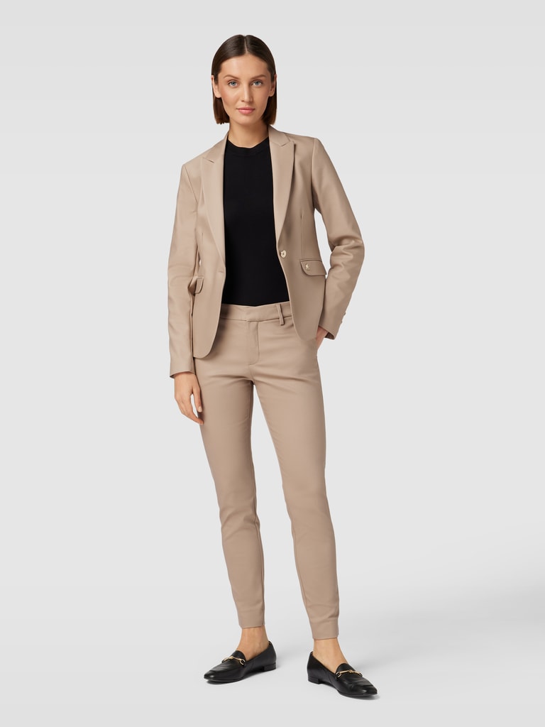 Kup online MOS MOSH Spodnie materiałowe w jednolitym kolorze model ‘Abbey Night’ (szarobrązowy)