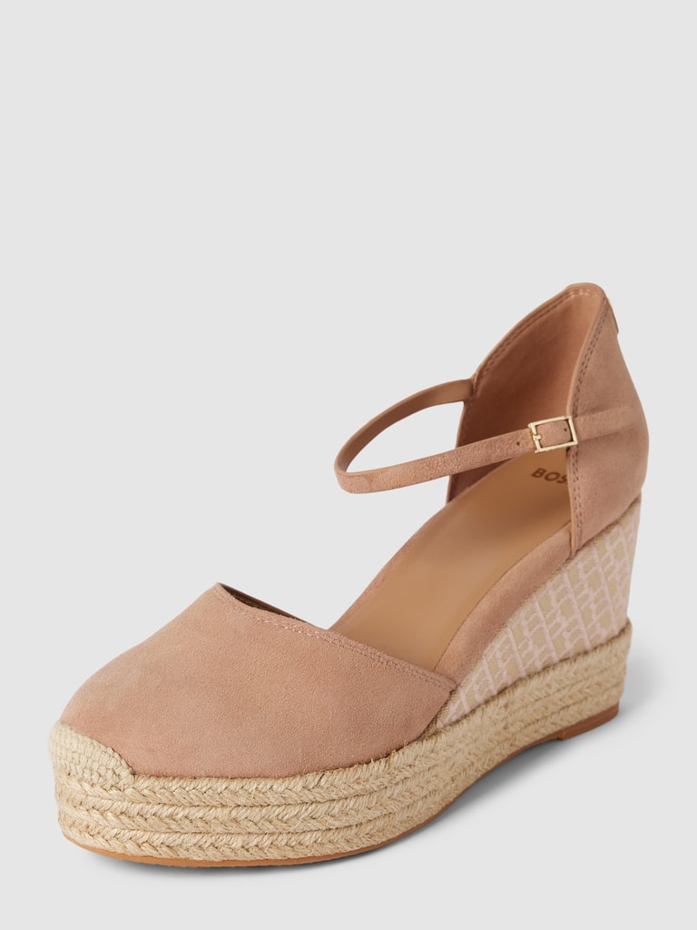 BOSS Wedges van leer, model 'Madeira' in oudroze online kopen | P&C