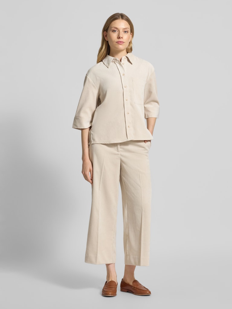 OPUS Straight leg broek met steekzakken, model 'Misha lane' in zand ...