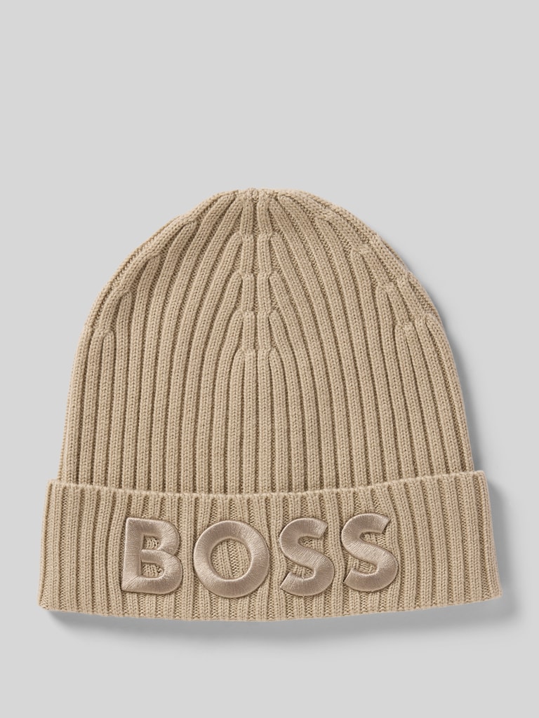 BOSS Beanie aus reiner Schurwolle Modell 'LARA_HAT' (beige) online kaufen