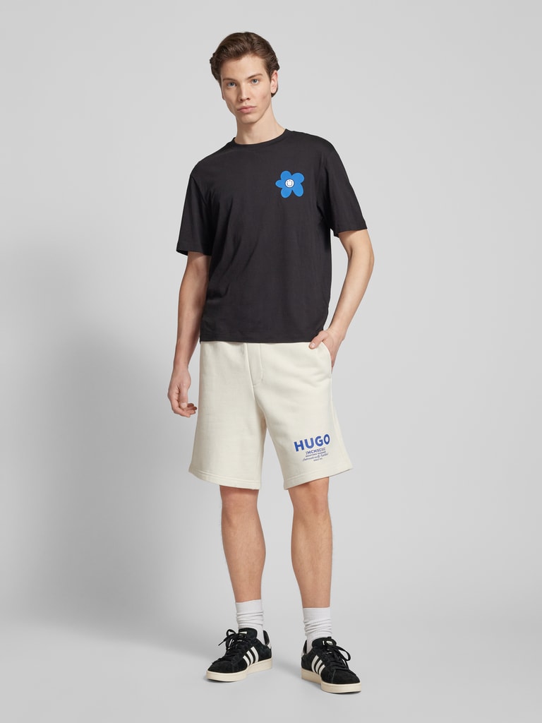 Hugo Blue Shorts mit Allover-Muster (offwhite) online kaufen