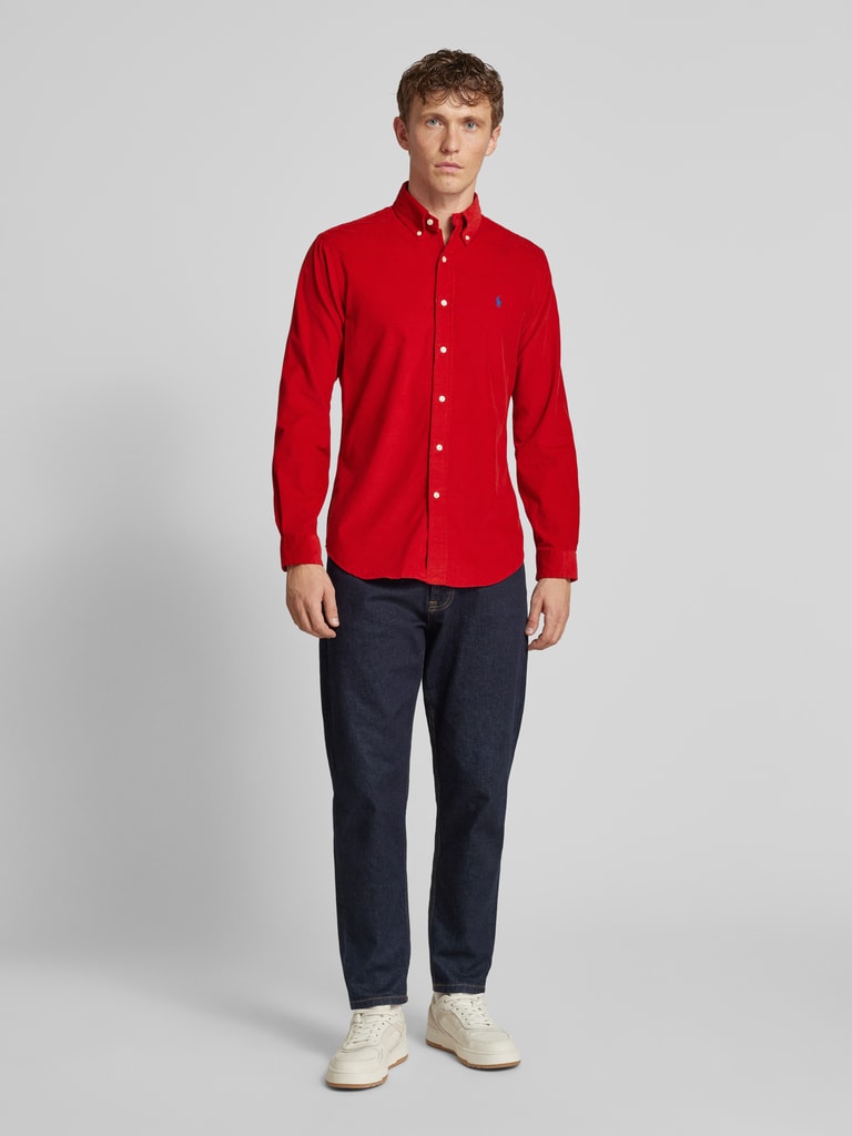Polo Ralph Lauren Custom Fit Freizeithemd mit Logo-Stitching (rot ...