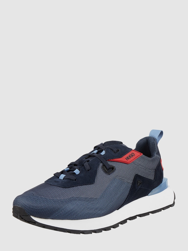 HUGO Sneaker mit Lederbesatz Modell 'Cubite' (blau) online kaufen
