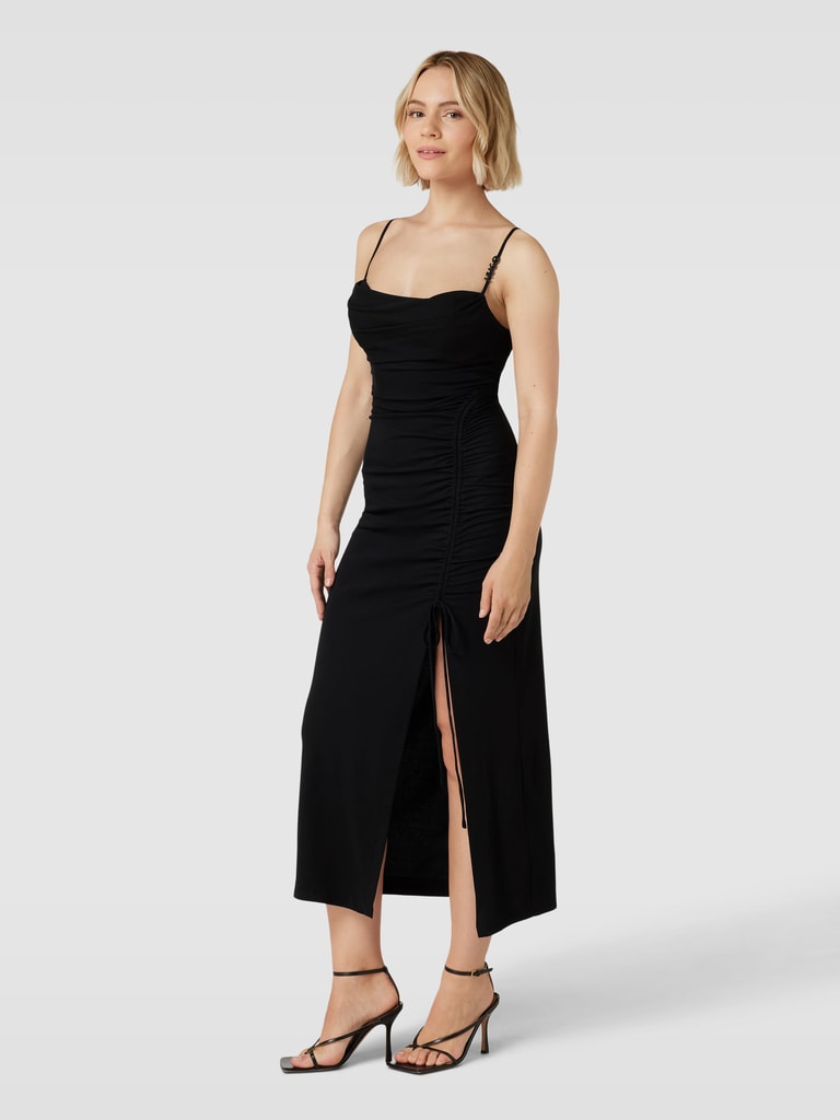 HUGO Maxikleid mit Raffungen Modell 'KALICIA' (black) online kaufen