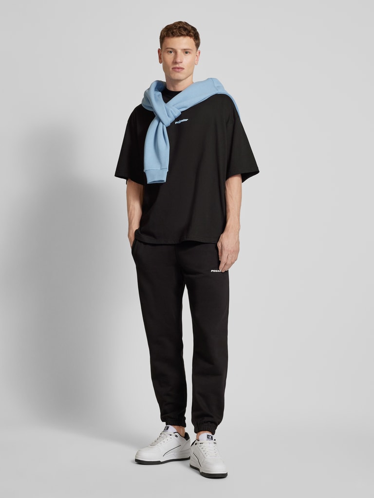 Pegador Oversized T-Shirt mit Label-Print Modell 'HUSSEY' (black ...