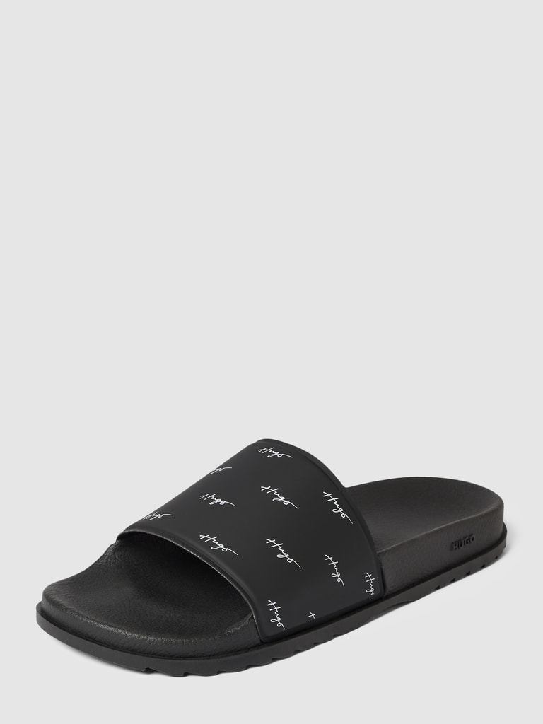 HUGO Slides mit Label-Details Modell 'Match' (black) online kaufen