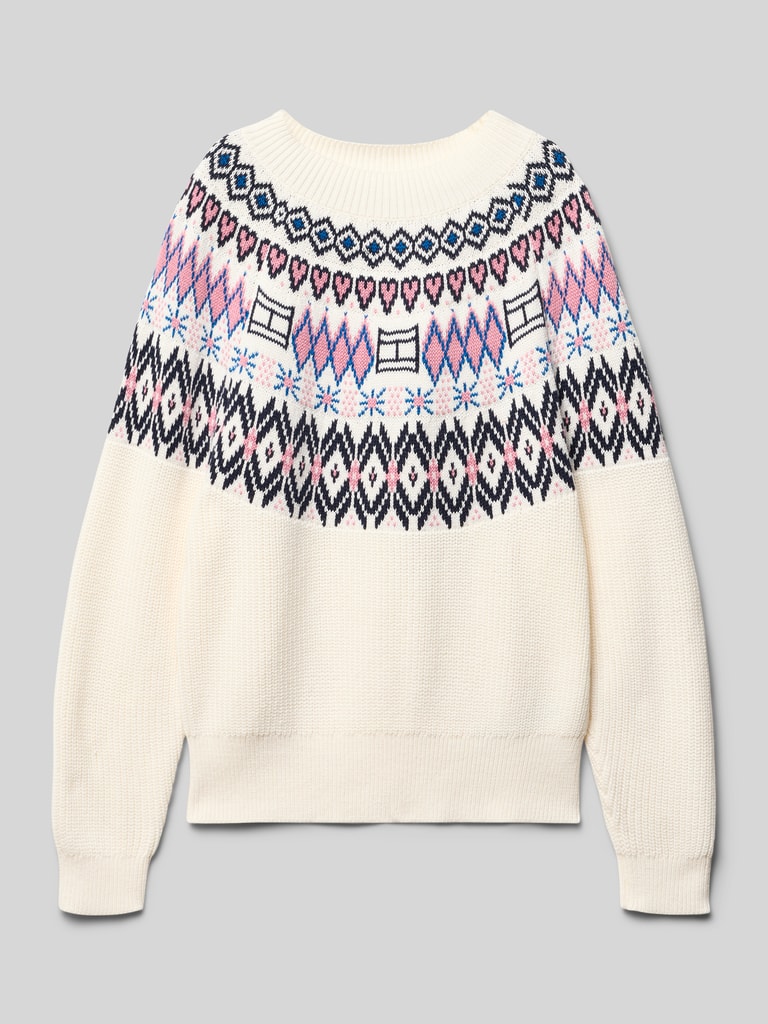 Tommy Hilfiger Teens Regular Fit Strickpullover aus reiner Baumwolle ...