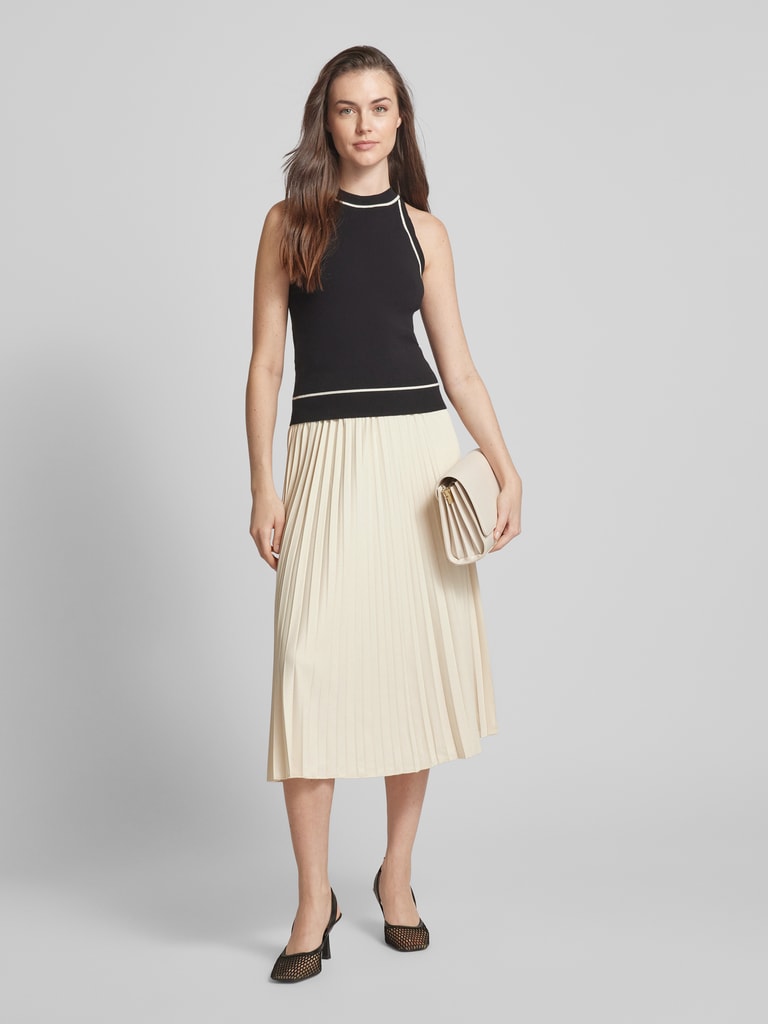 Kaffe Midirock mit Plisseefalten Modell 'leandra' (ecru) online kaufen