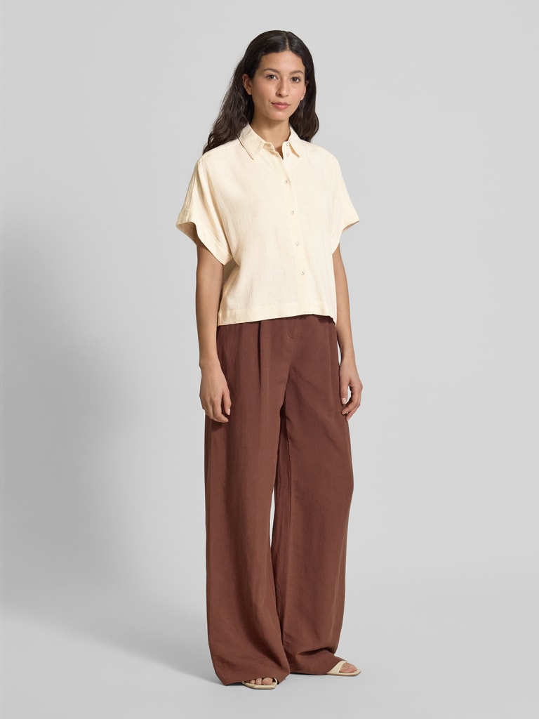 Selected Relaxed Fit Bluse aus Viskose-Leinen-Mix Modell 'VIVA' (sand ...