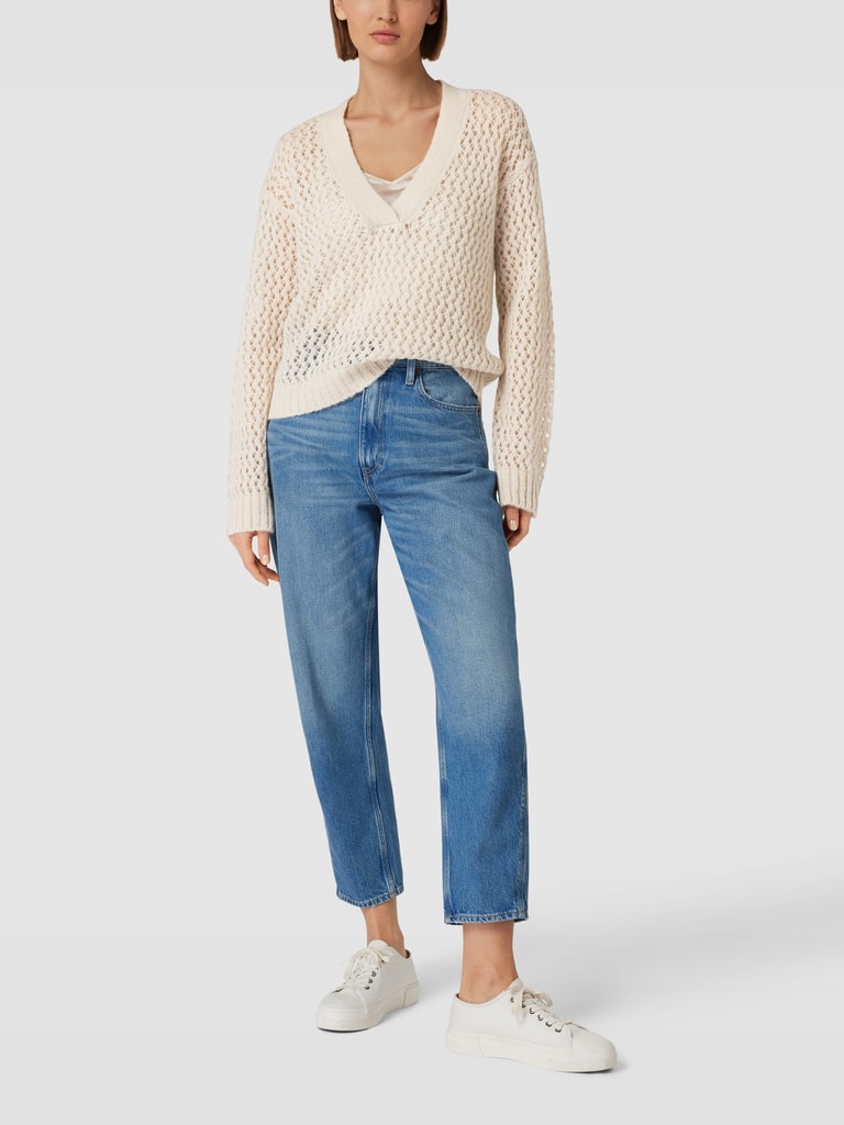 Cinque Strickpullover mit Label-Applikation Modell 'ELVA' (sand) online kaufen