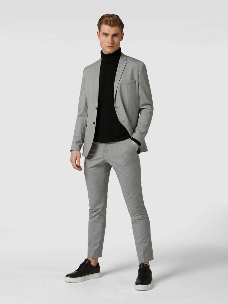 SELECTED HOMME Slim Fit 2-Knopf-Sakko mit Stretch-Anteil (hellgrau ...