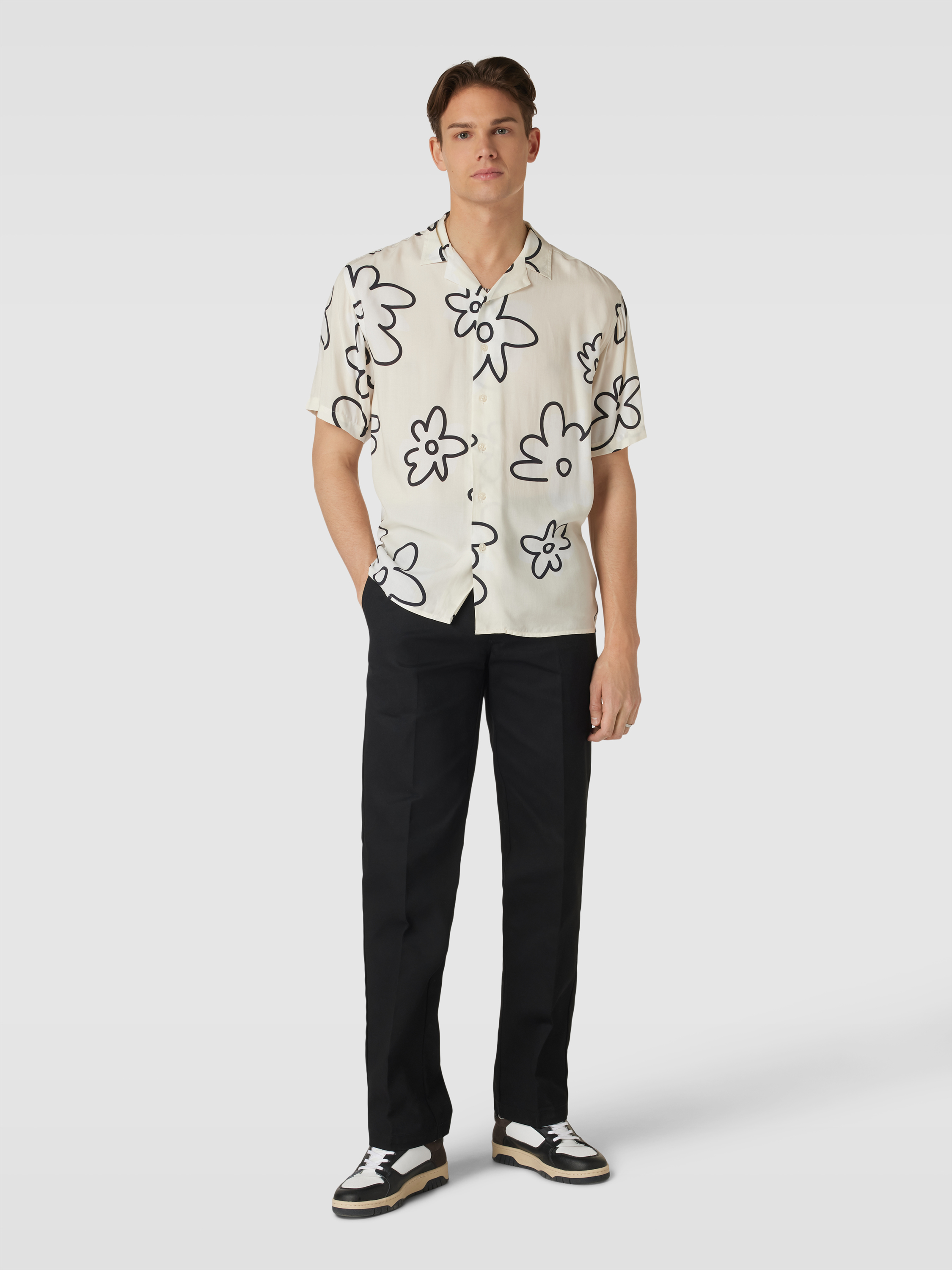 Redefined Rebel Regular Fit Freizeithemd aus reiner Viskose mit 1/2-Arm ...
