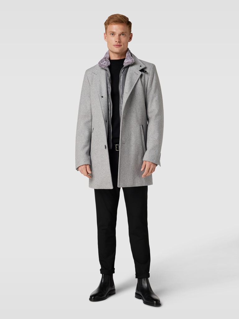 Kup online HECHTER PARIS Płaszcz ze stójką (srebrny)