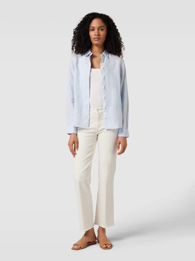 Kup online Gant Bluzka koszulowa z lnu (jasnoniebieski)