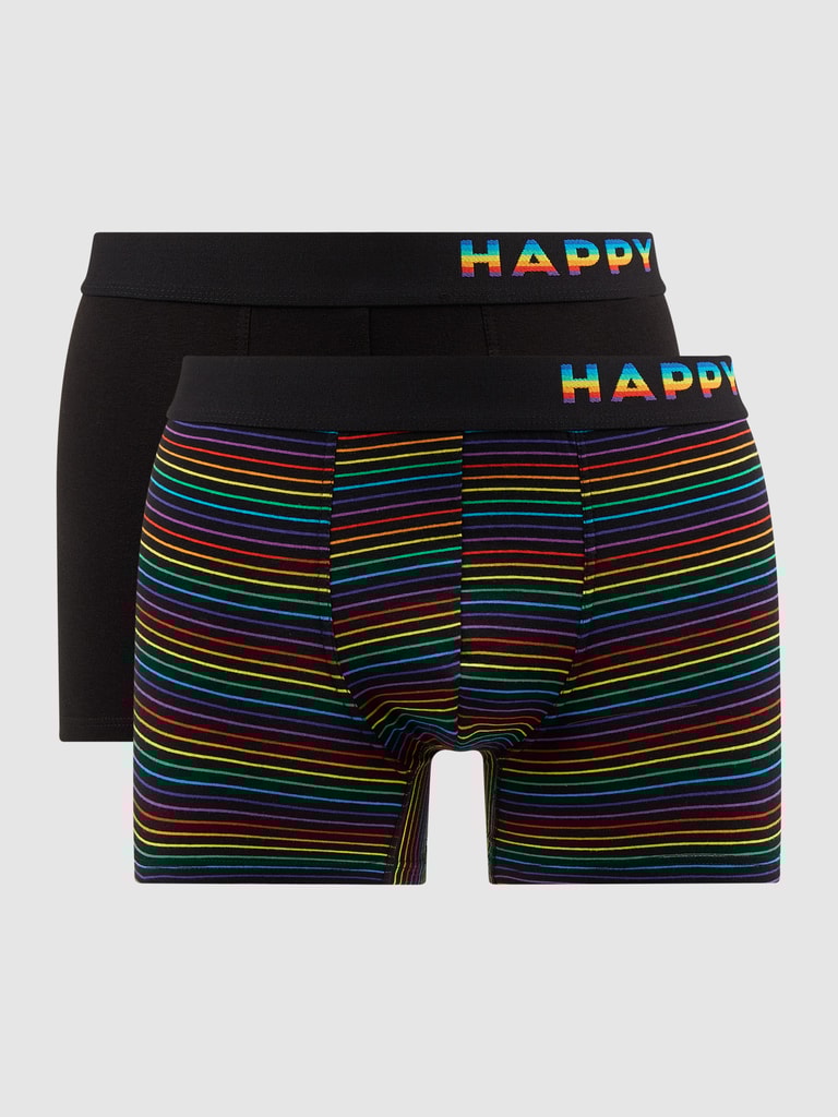 Happy Shorts Trunks mit Stretch-Anteil im 2er-Pack (black) online kaufen