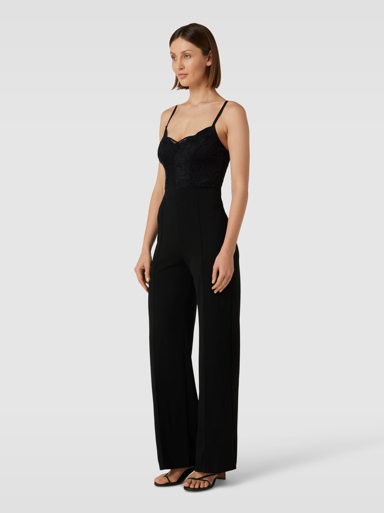 Lipsy Jumpsuit mit Spitzenbesatz (black) online kaufen