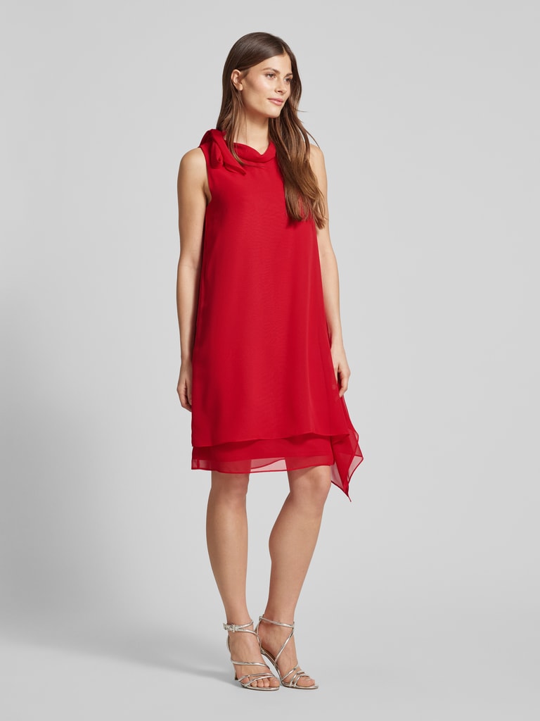 Vera Mont Knielanges Cocktailkleid mit Knotendetail (rot) online kaufen