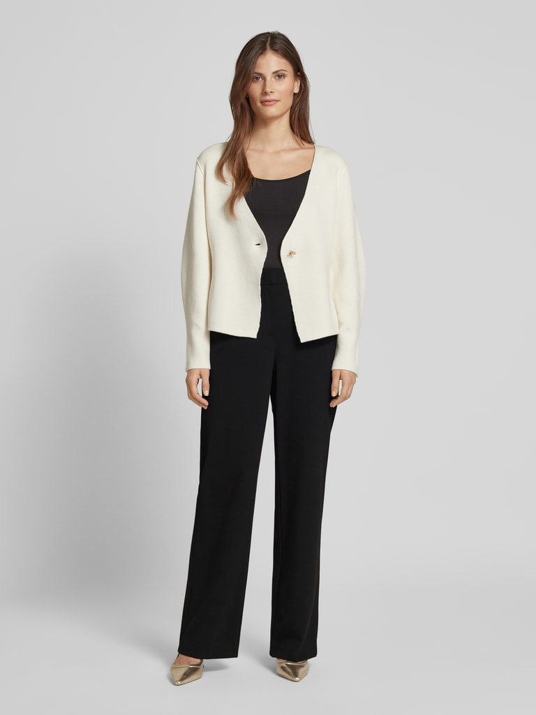 comma Straight Leg Stoffhose mit Gürtelschlaufen (black) online kaufen