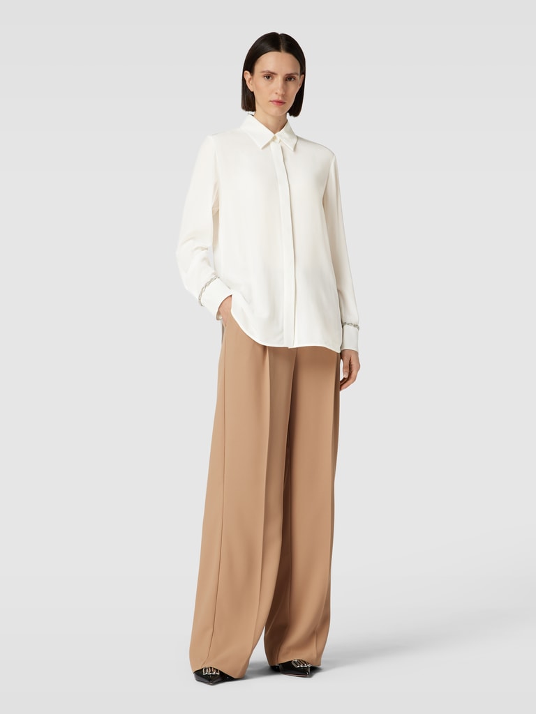Kup online Max Mara Studio Bluzka jedwabna z krytą listwą guzikową ...
